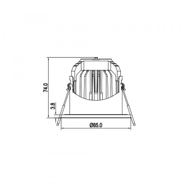 10W Dimmable Smart LED Downlight 60deg 70mm Cut Out (Sold as 5 ...
